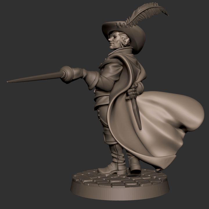 3D Printable Drow Mercenary by Bite the Bullet